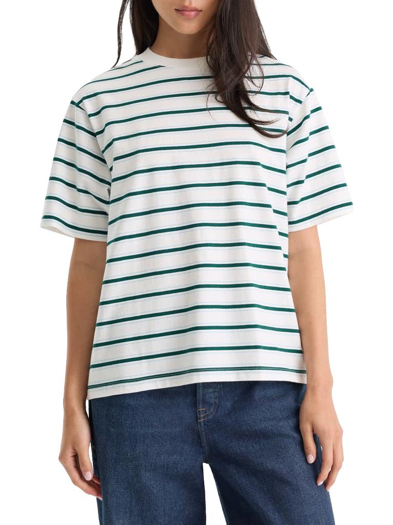 GOOD AMERICAN bodega striped t-shirt